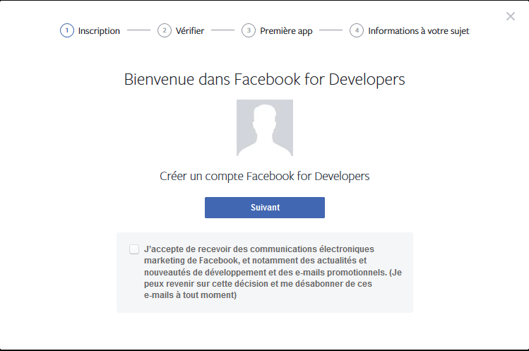 Créer une application Facebook Créer une application Facebook