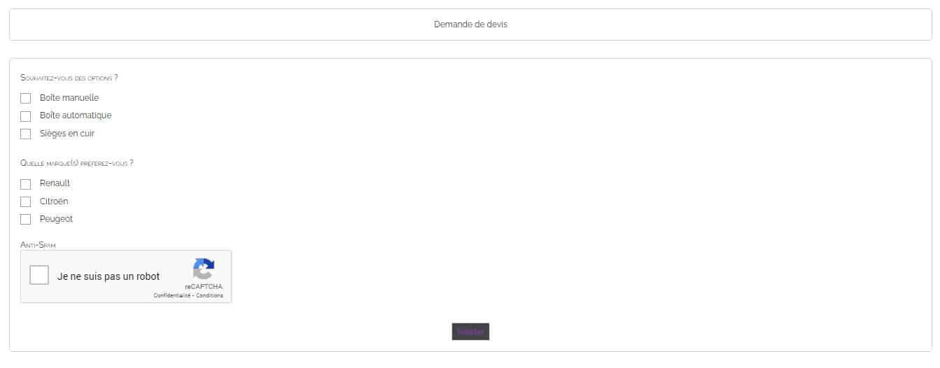 Créer un formulaire et le mettre sur sa page - CmonSite