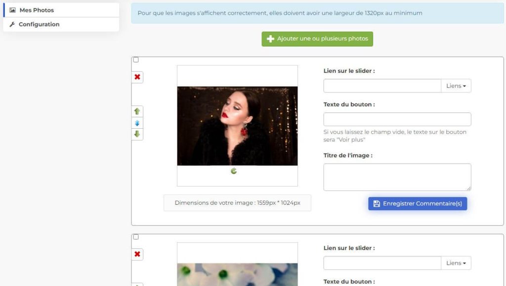Comment créer et ajouter un diaporama photos - CmonSite