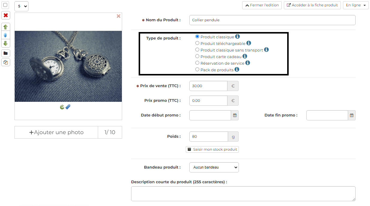 Comment créer un produit ? - CmonSite