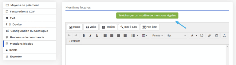 Comment renseigner ses Mentions Légales ? - CmonSite